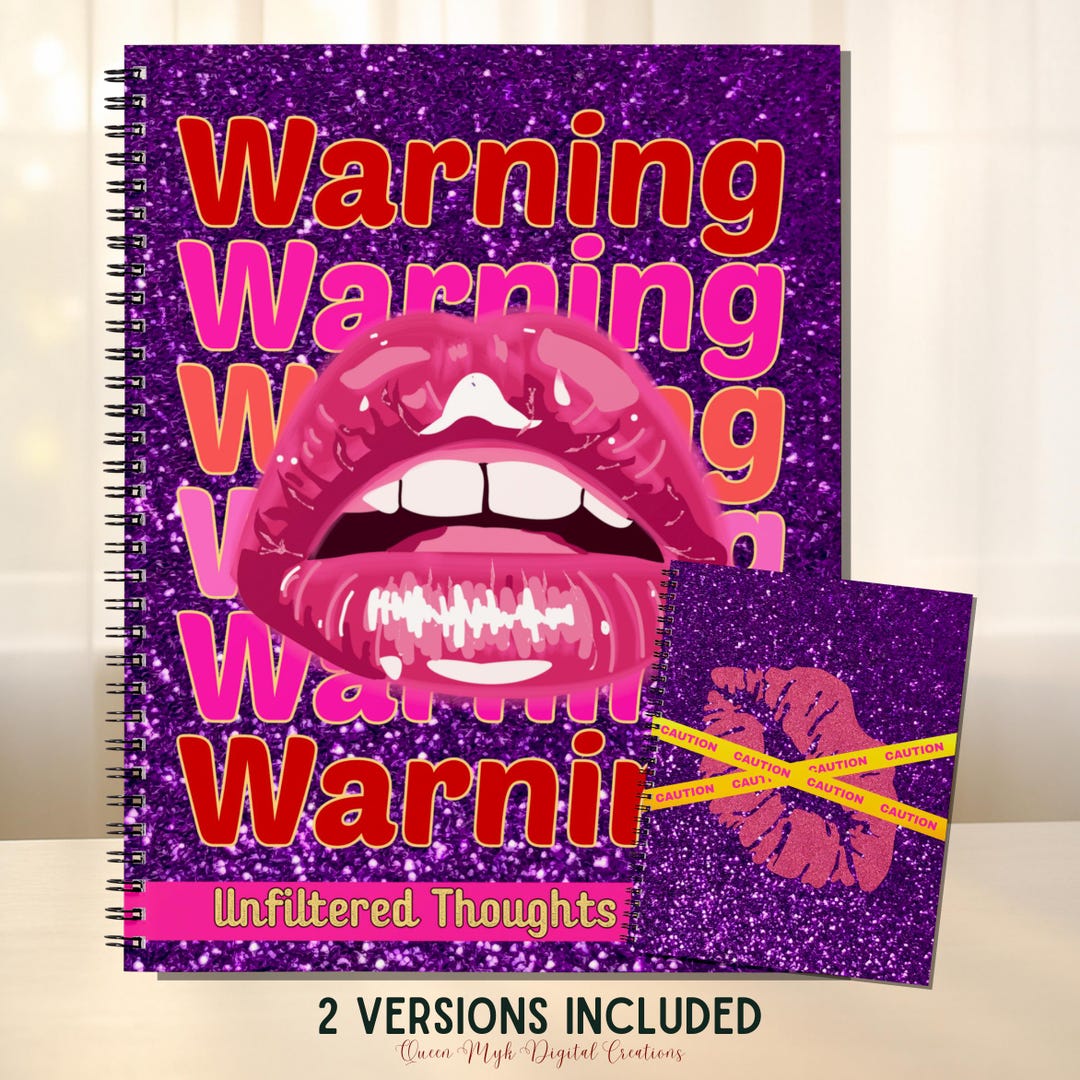 Diary Notebook Cover Png, Iconic Hot Pink Lips Journal Cover, Girly ...