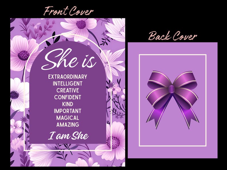 Affirmation Journal Cover, Women Planner Cover, Inspirational Notebook ...