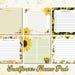 MEMO PAD SUNFLOWER Design Set of 6 Printable Floral Notepad Cute Sticky ...