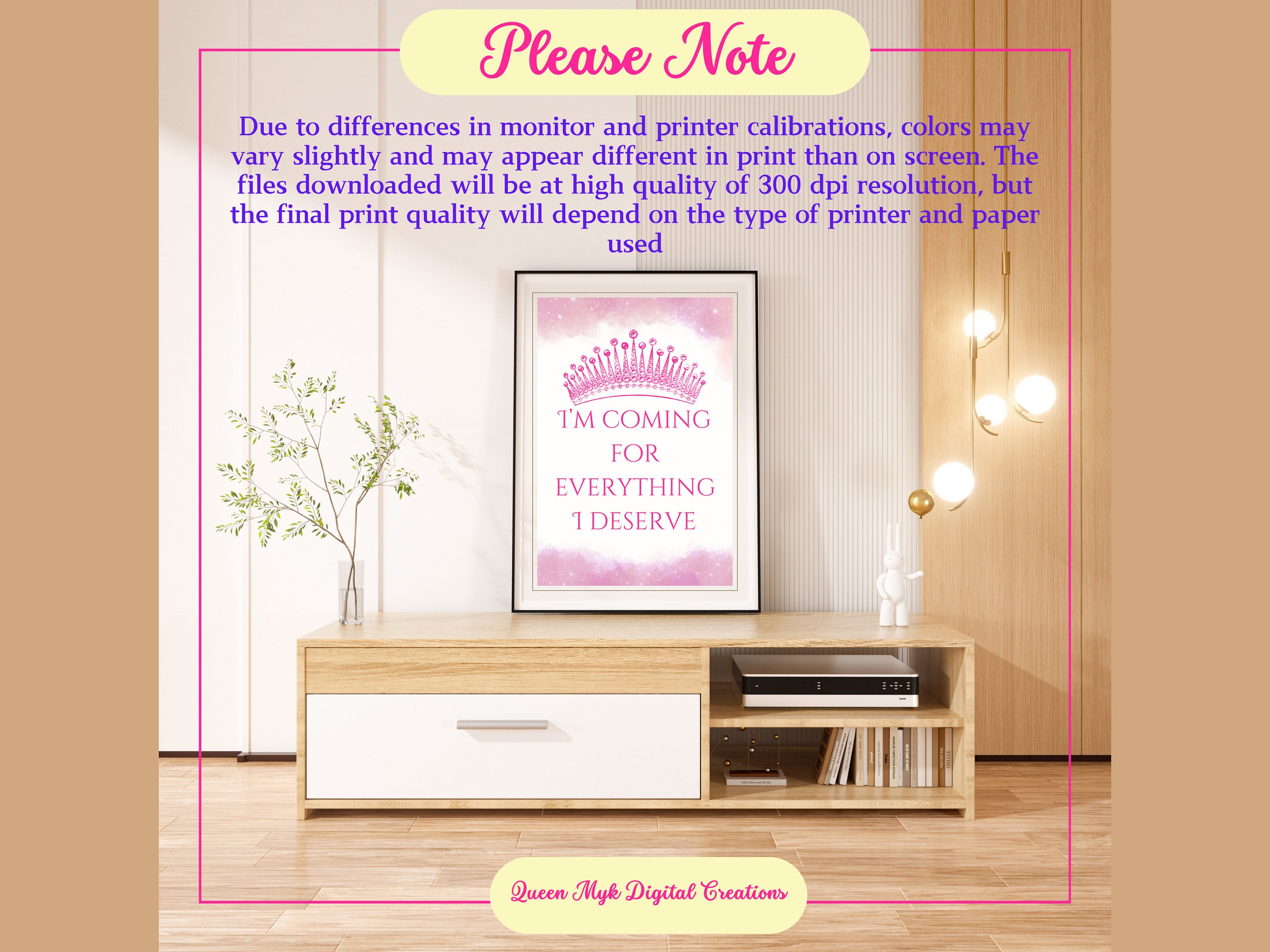 Motivational Wall Art / I'm Coming for Everything I Deserve ...