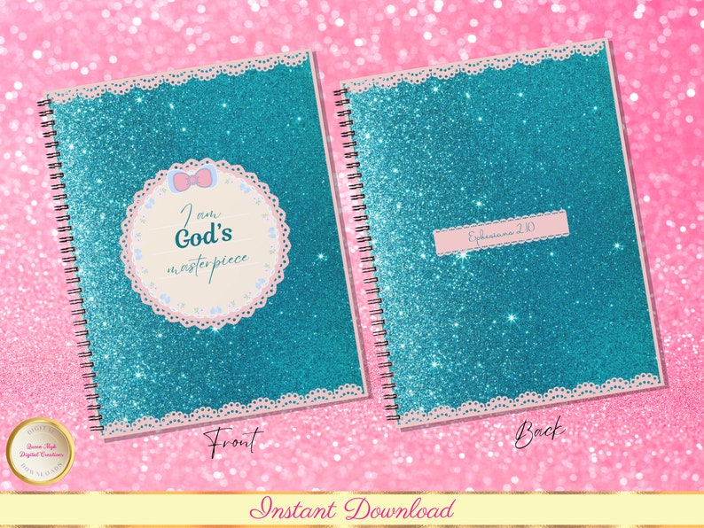 Bible Verse Notebook Cover PNG Design Sublimation Spiral Notebook ...