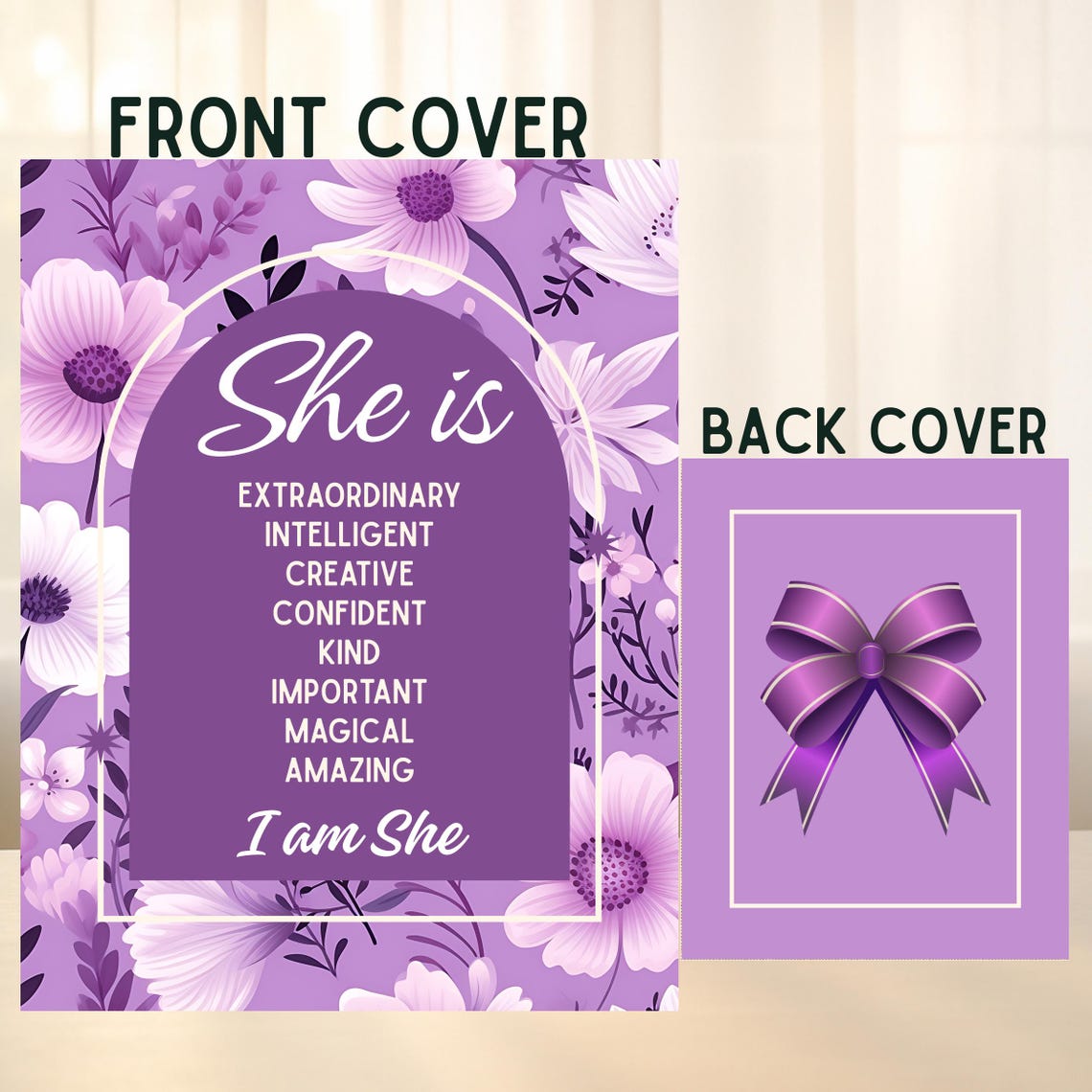 Affirmation Journal Cover, Women Planner Cover, Inspirational Notebook ...