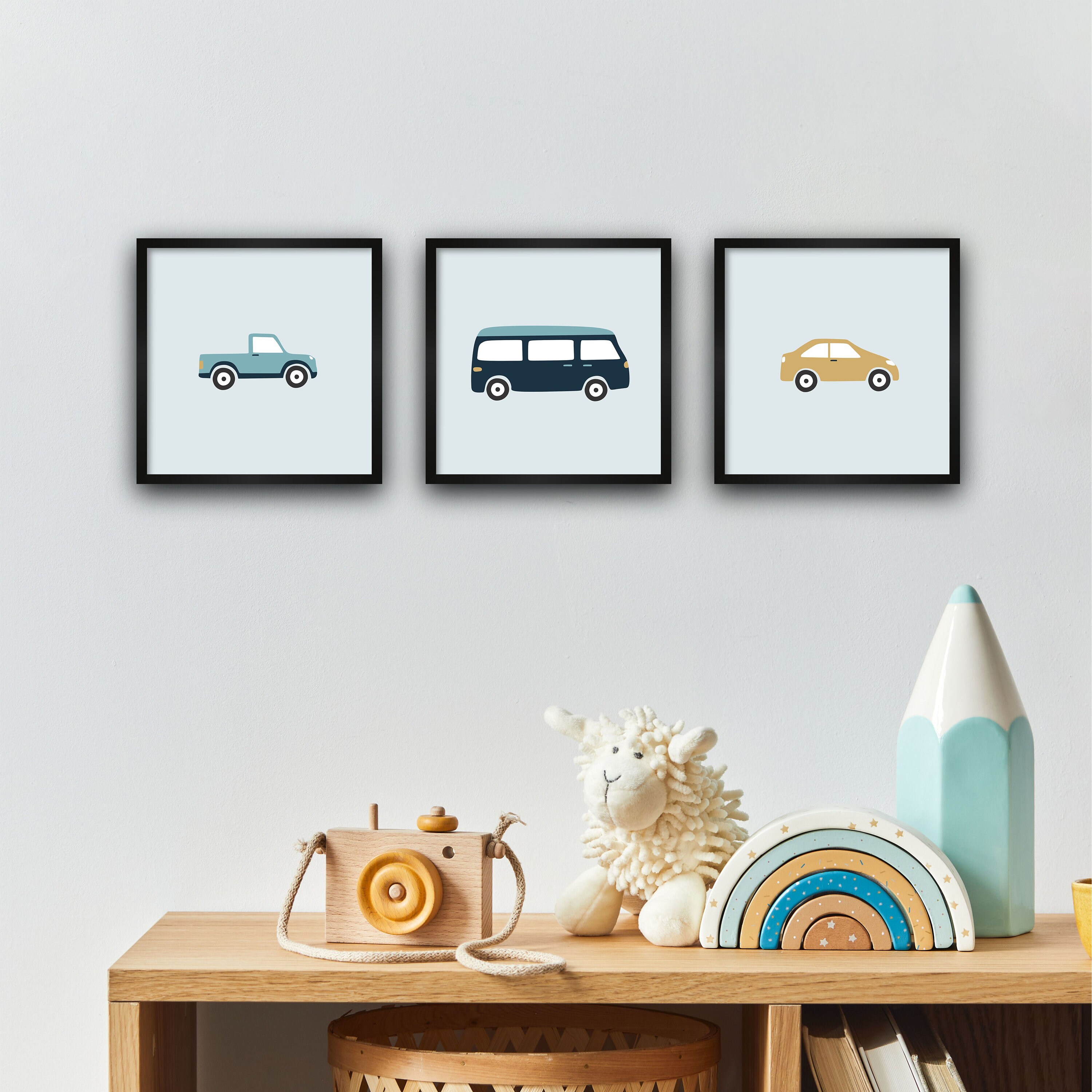 Baby Birth Metrics Baby Stats Printable Wall Art With Car Illustrations ...