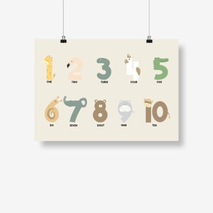 Alphabet Letters Numbers and Colors With Animals for Kids Learning ...