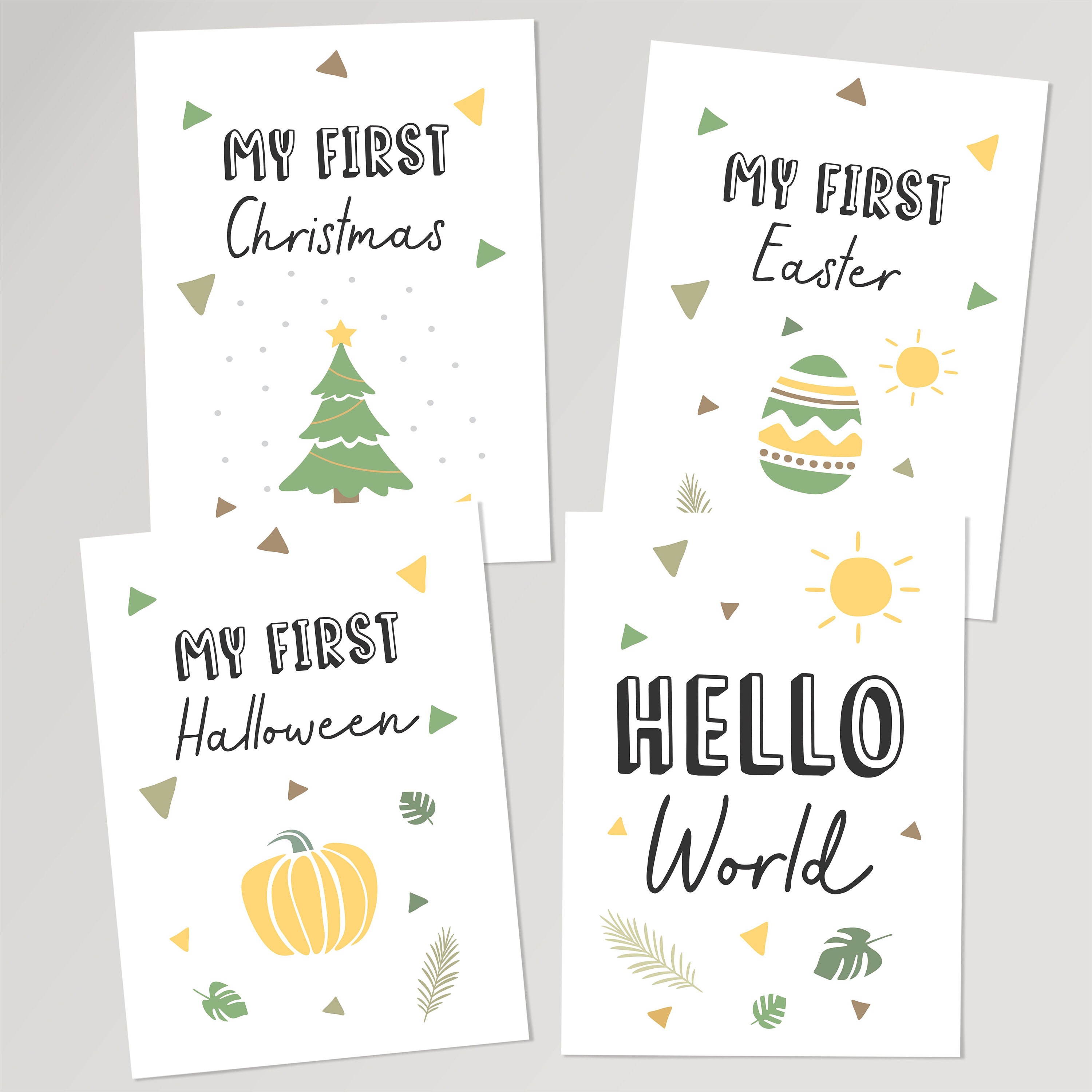 Printable Milestone Cards Safari Animals Milestone Cards Baby Shower ...