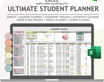 Ultimate Student Planner - Excel Template With Assignment Tracker ...