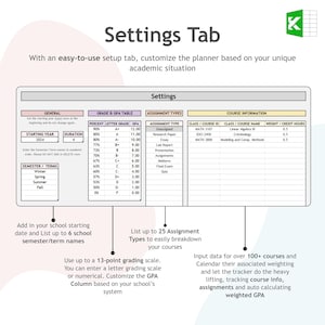 Ultimate Student Planner: Excel Template With Assignment Tracker ...