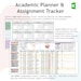 Ultimate Student Planner: Excel Template With Assignment Tracker ...