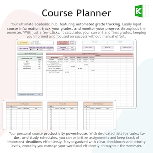 Ultimate Student Planner: Excel Template With Assignment Tracker ...