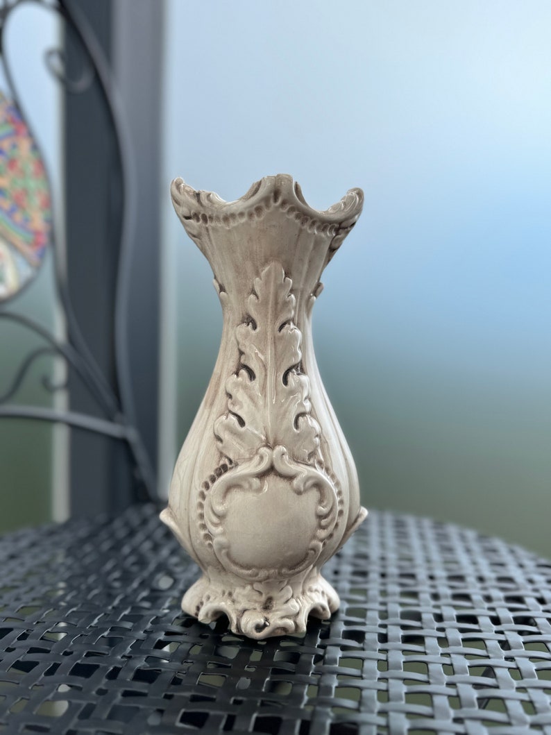 Porcelain Vintage Capodimonte Style Vase Flower Motif Luxury Gift Home ...