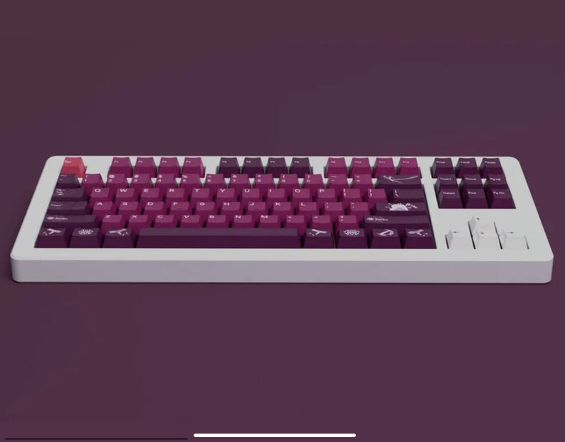 PREMIUM Pink and Purple Cherry Profile Keycaps |BEST QUALITY| - Etsy