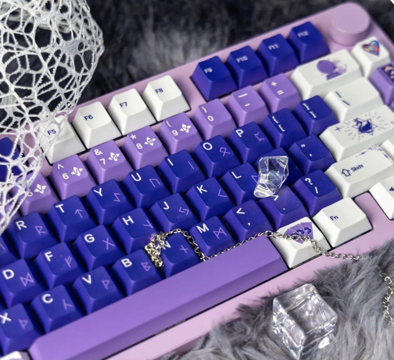 PREMIUM Pink and Purple Cherry Profile Keycaps |BEST QUALITY| - Etsy