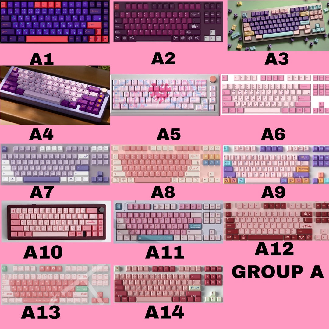 PREMIUM Pink and Purple Cherry Profile Keycaps |BEST QUALITY| - Etsy
