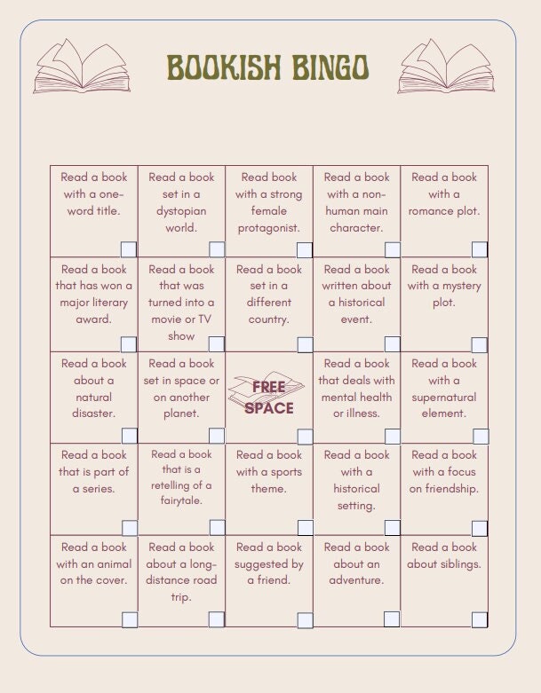 Book Bingo - Printable AND Digital Versions! - Etsy