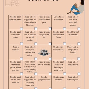 Book Bingo Printable AND Digital Versions - Etsy Canada