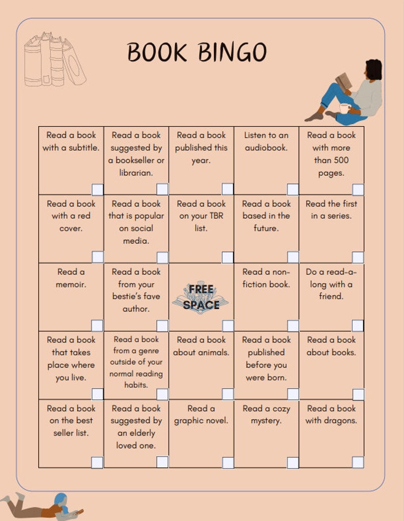 Book Bingo - Printable AND Digital Versions! - Etsy