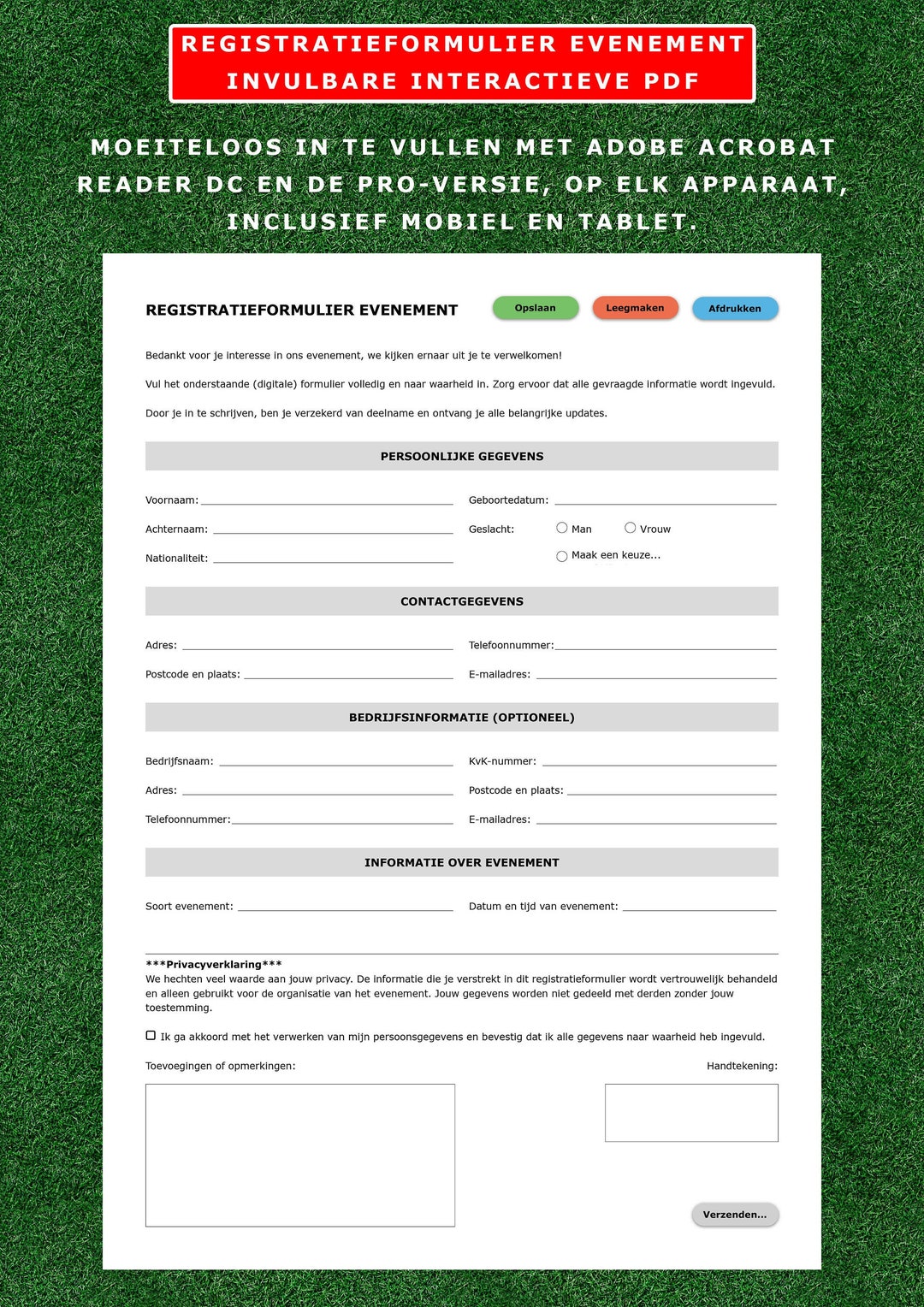 Fillable Registration Form PDF Printable Event Registration Form ...