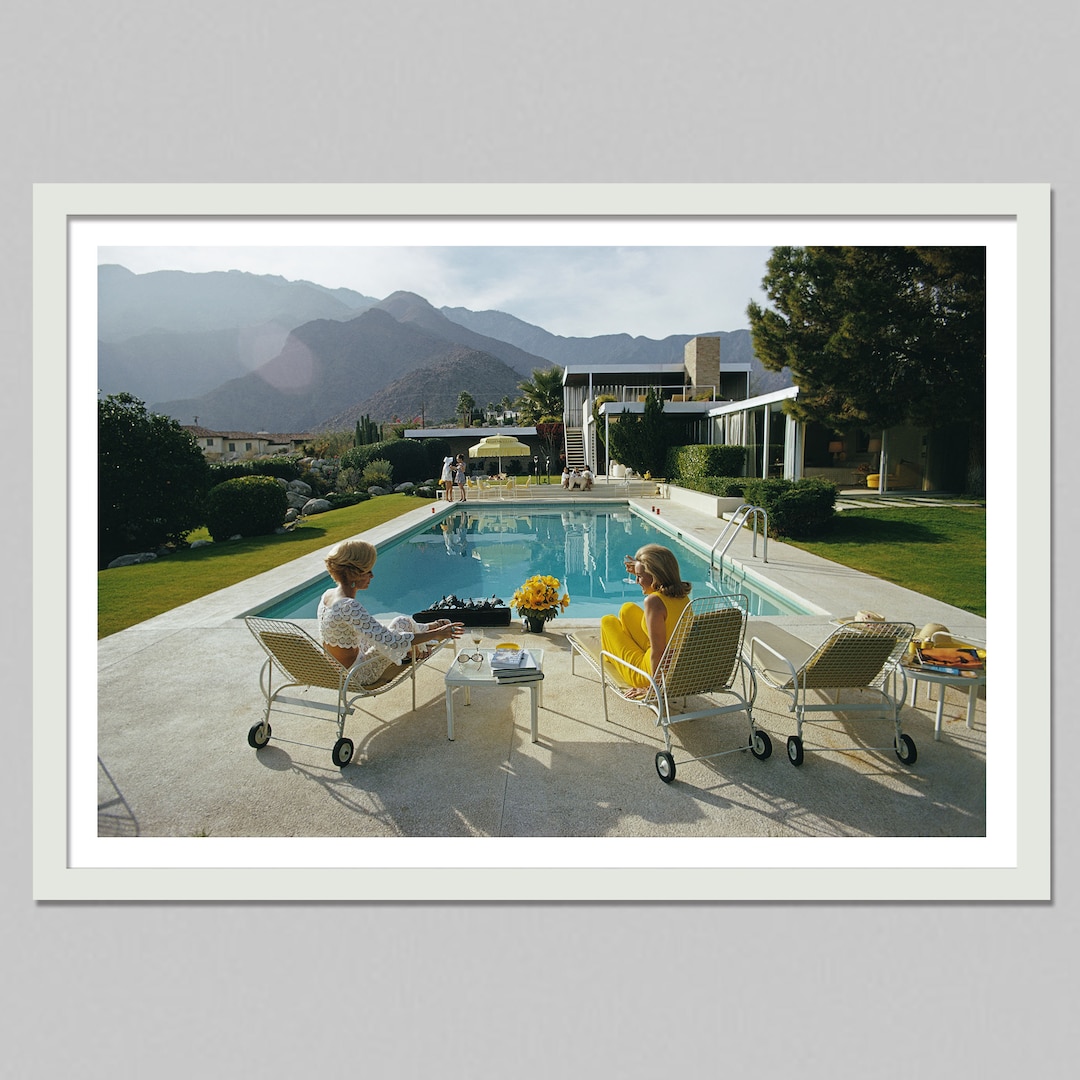Digital Download Poolside Pairs Slim Aarons Print ,vintage Print,slim ...