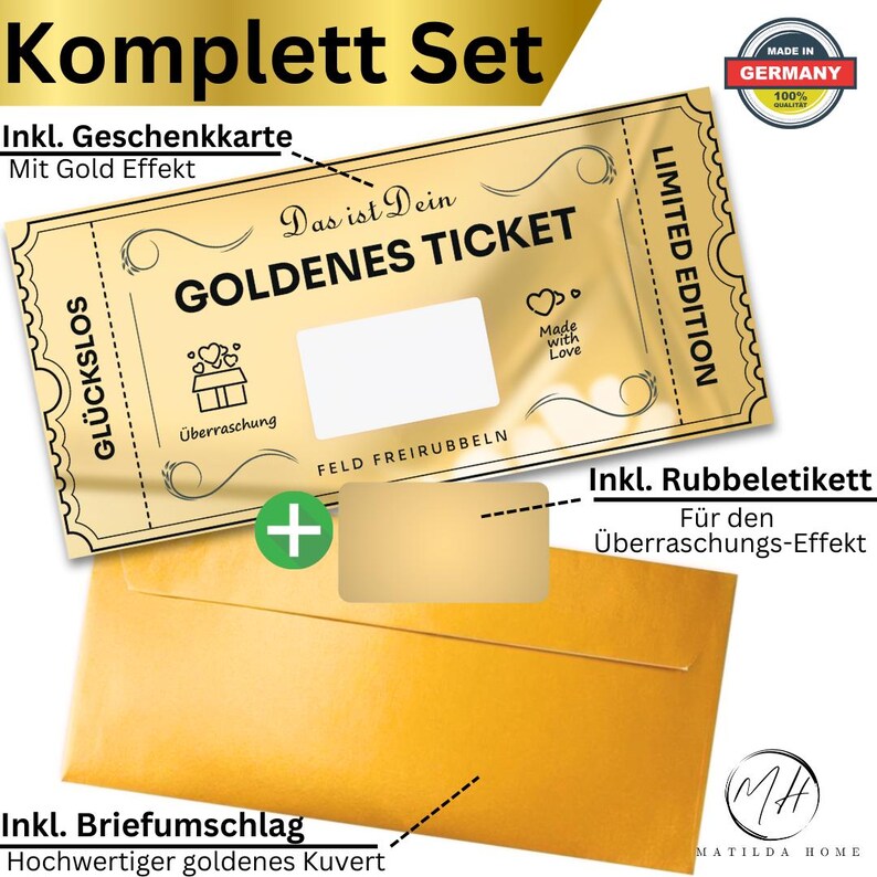 Personalized GOLDEN TICKET Scratch-off Voucher – Cash Gift for ...