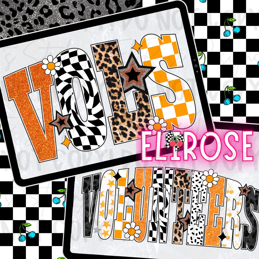 Trendy Vols | Volunteers Preppy Mascot Digital File, PNG, Game Day T ...