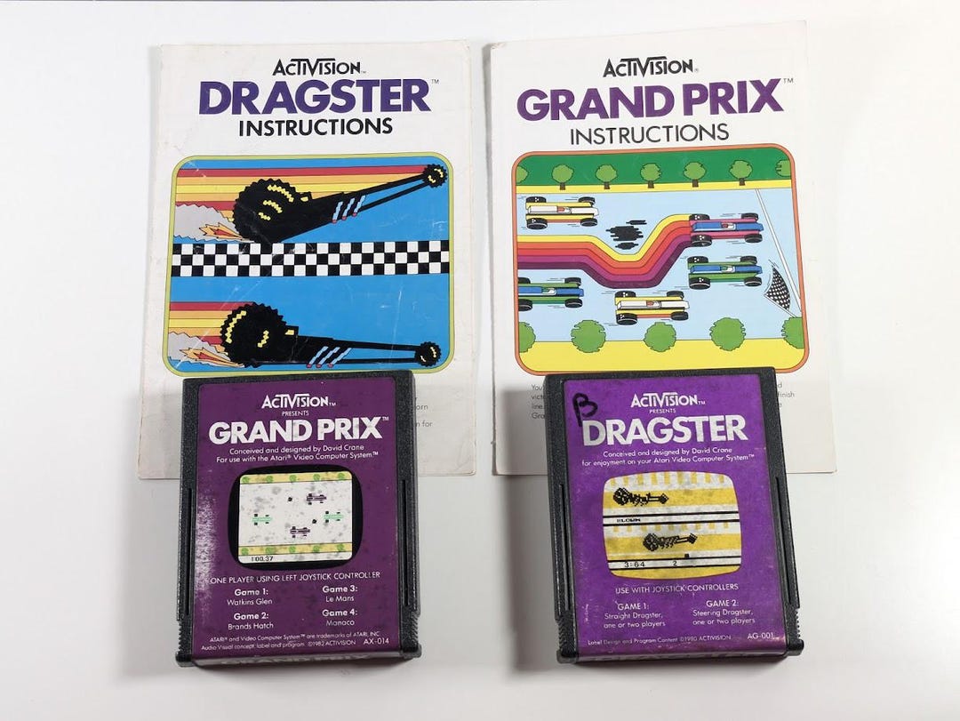 Grand Prix & Dragster Atari 2600 Games W/ Manuals/instructions by ...