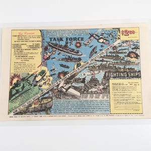 Task Force Fighting Ships Ad - Vintage 1960s Laminated 9.5x7 Naval ...