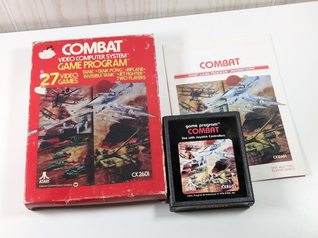 Combat for Atari 2600: Vintage Complete CIB Box, Manual/instructions ...