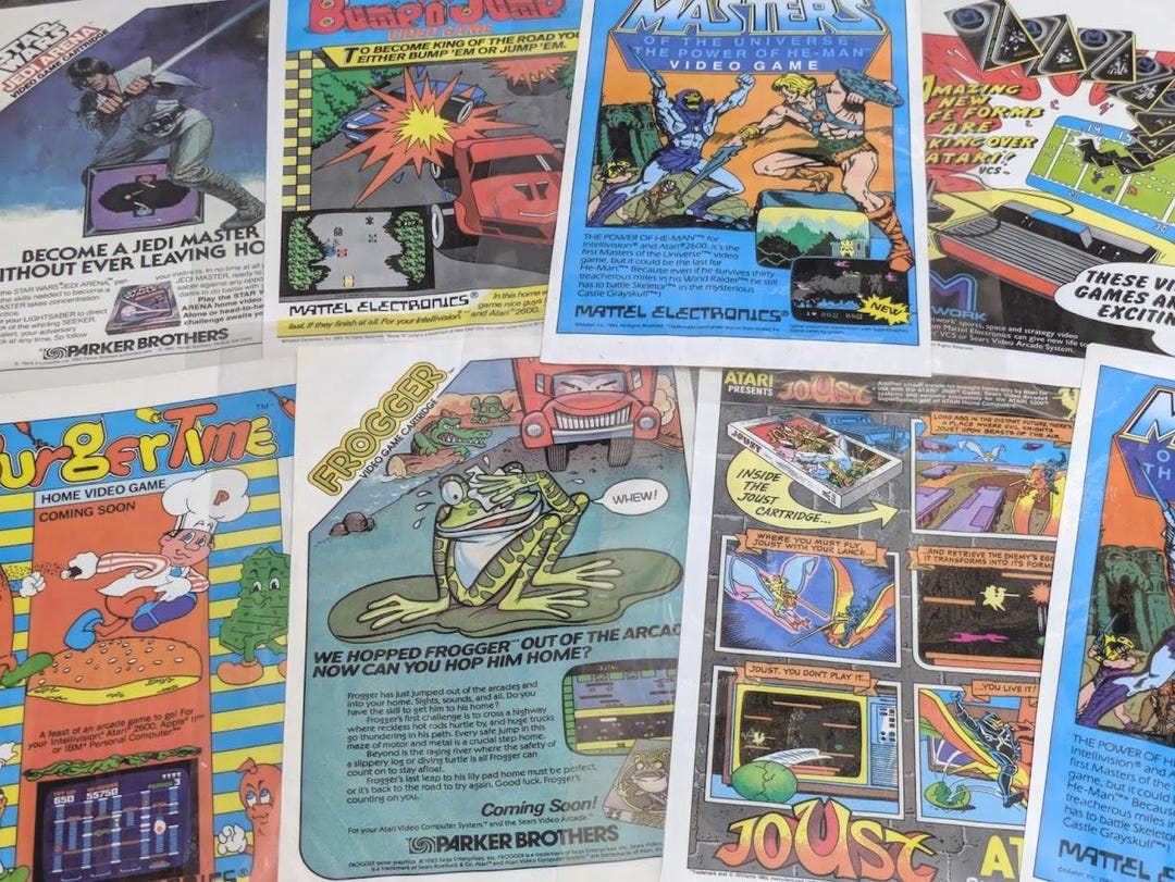 Choose Your Favorite Vintage Atari 2600 Laminated Ads | 1980s Video ...