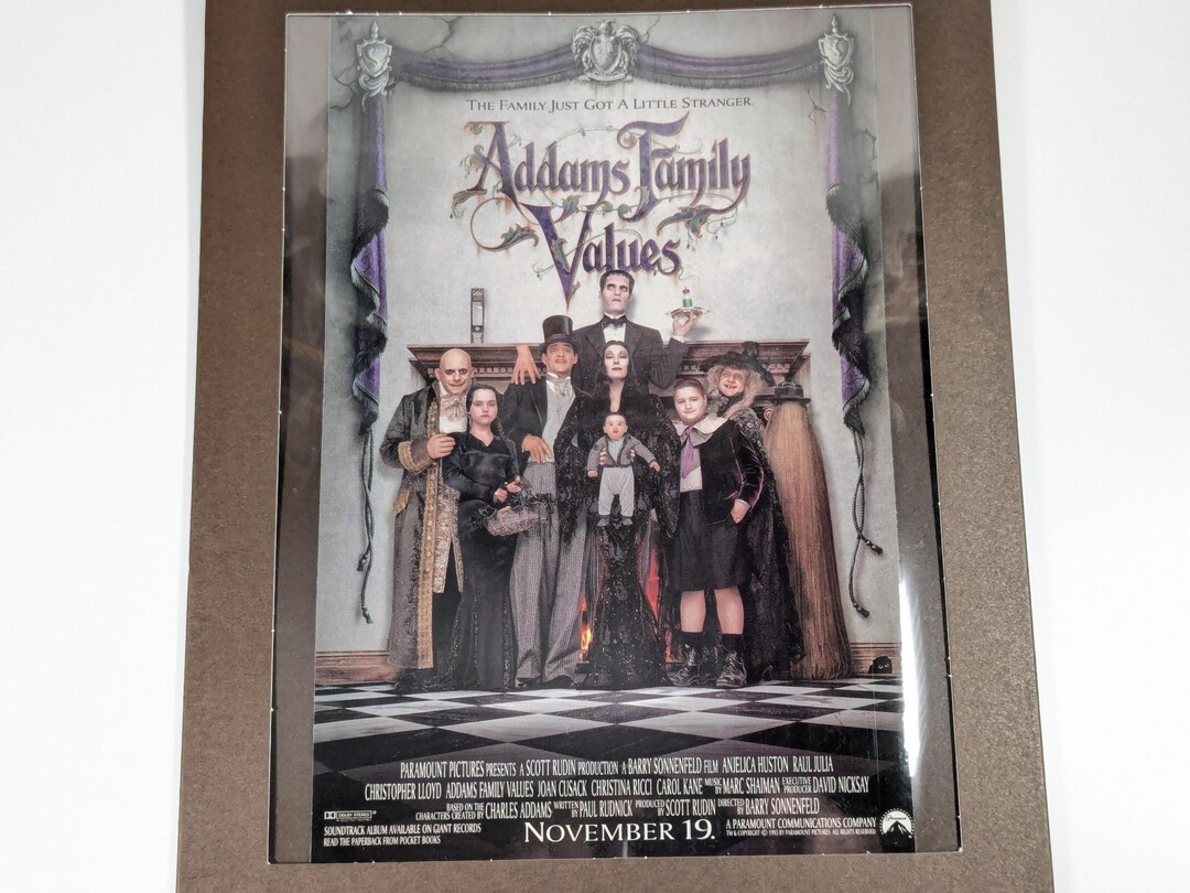 Addams Family Values Vintage 1993 Framed Laminated Movie Poster ...