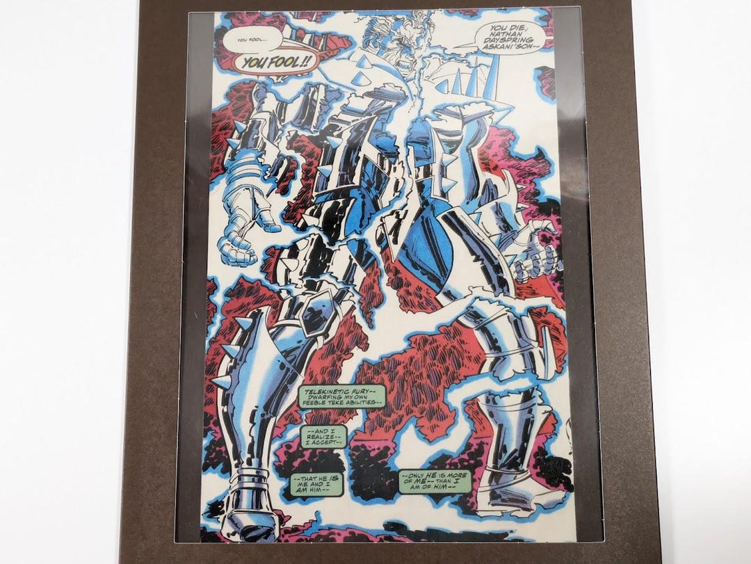 Cable Comic Panel Art, Laminated Vintage Marvel Wall Art, Framed Comic ...