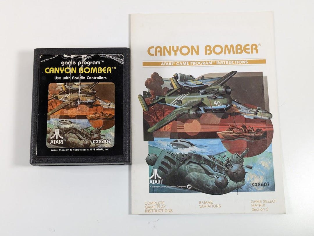 Canyon Bomber for Atari 2600 With Manual/instructions - Tested/works ...