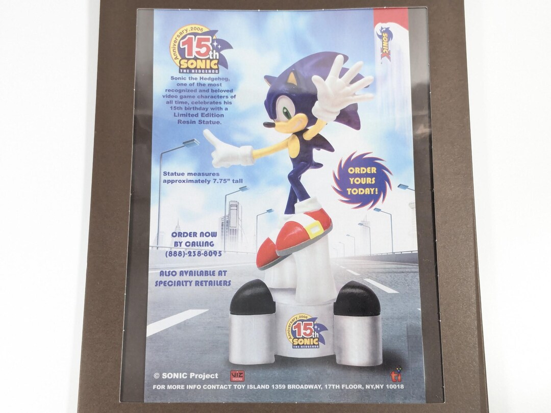 Sonic the Hedgehog 15th Anniversary Gaming Ad Limited Resin Statue ...