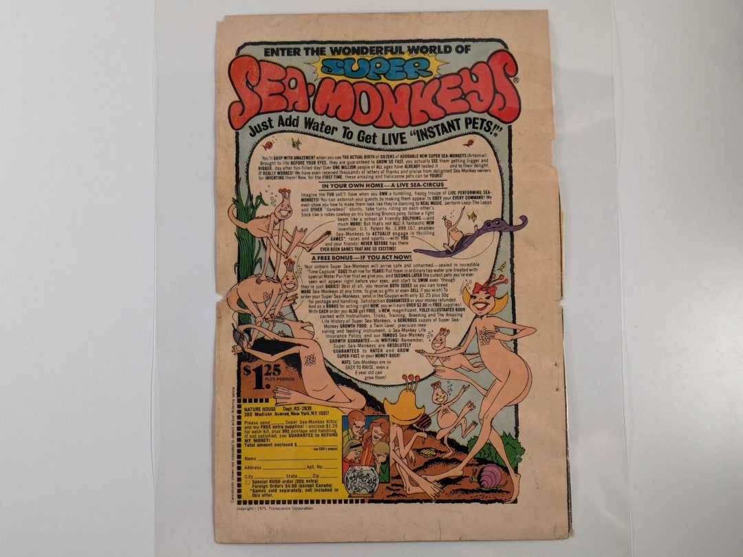 Vintage Sea Monkeys Advert Add Water for Instant Pets, Live Circus Ad ...