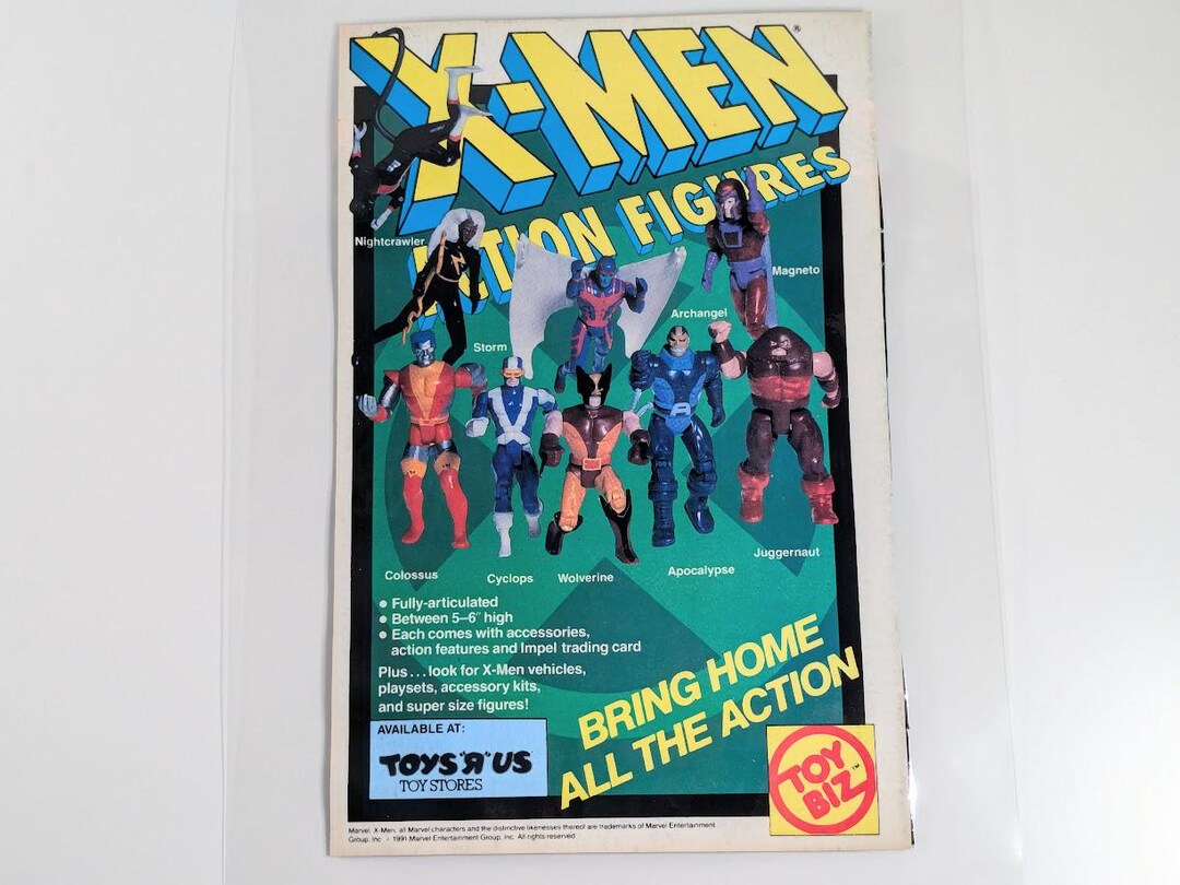 X-men Action Figures 1991 Laminated Toy Biz Ad - Featuring Wolverine ...
