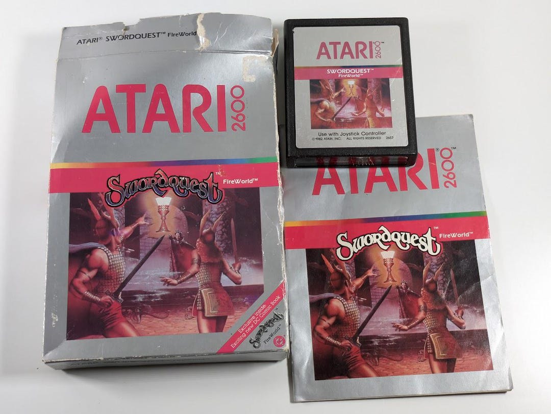 Swordquest Fireworld Atari 2600 With Manual/instructions, Retro Classic ...