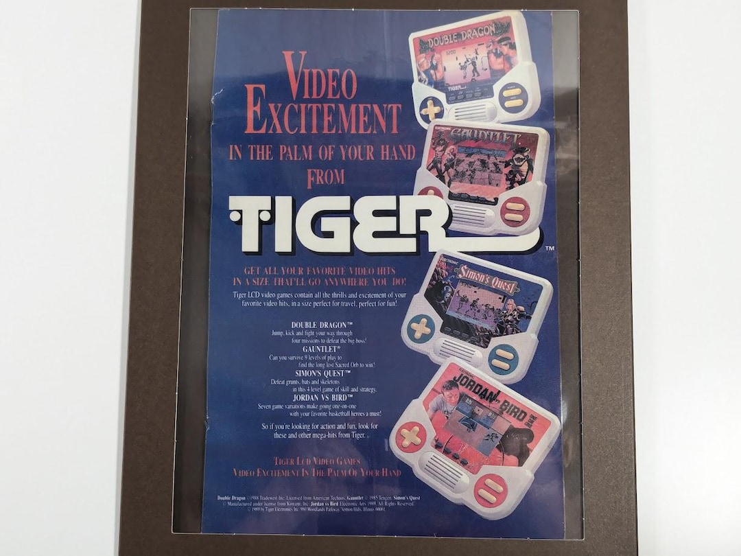Tiger Handheld LCD Games Ad Featuring Double Dragon, Gauntlet, Simon's ...