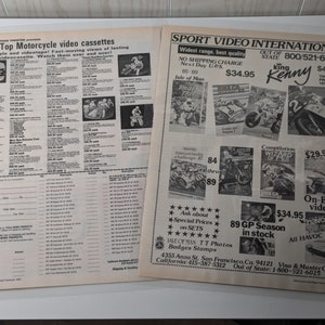 2 Vintage Laminated Motorcycle VHS Ads From 1990 – Cycle Action Theater ...