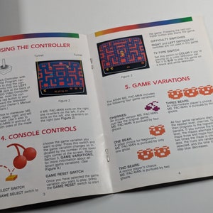 Ms. Pac Man for Atari 2600 Video Game Manual/instructions Tested/works ...