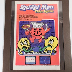 1983 Kool-aid Man Video Game Ad Laminated Vintage Gaming Wall Decor ...