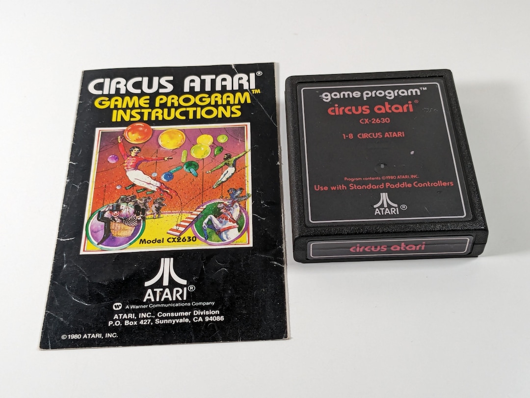 Circus Atari Game for Atari 2600 With Manual/instructions Booklet ...