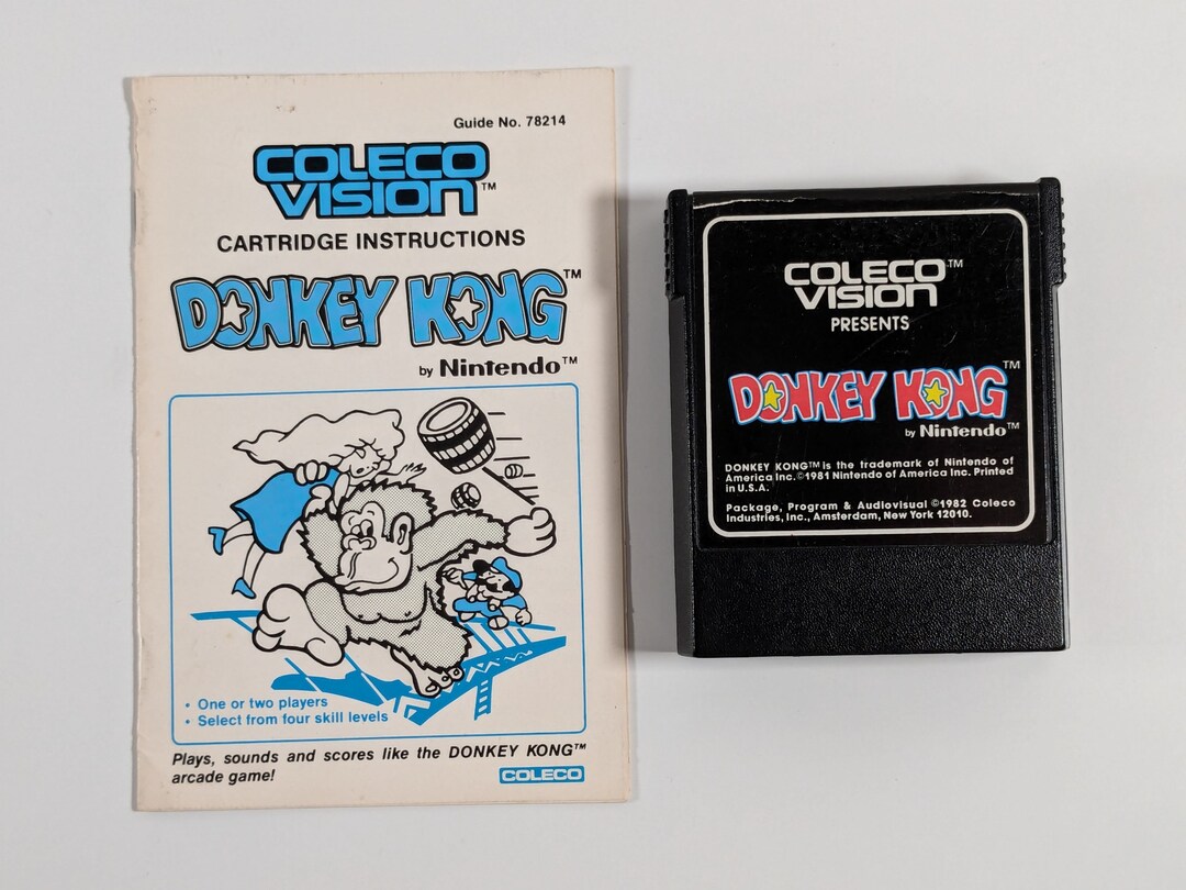 Donkey Kong for Colecovision With Manual/instructions - Tested/works by ...