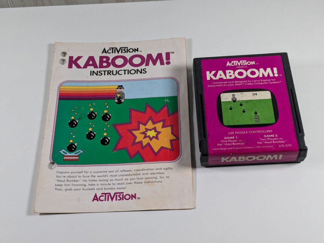 Kaboom for Atari 2600 Video Game & Manual/instructions Tested/works ...