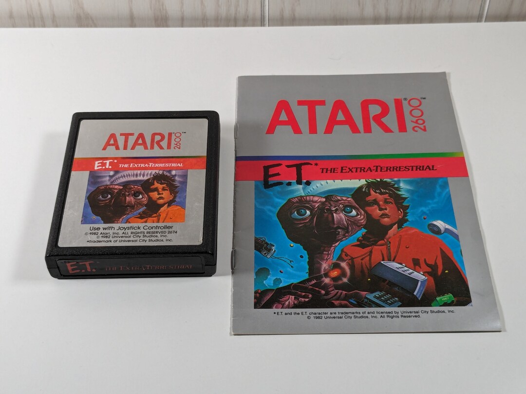 E.T. the Extra-terrestrial for Atari 2600 Video Game With Manual ...