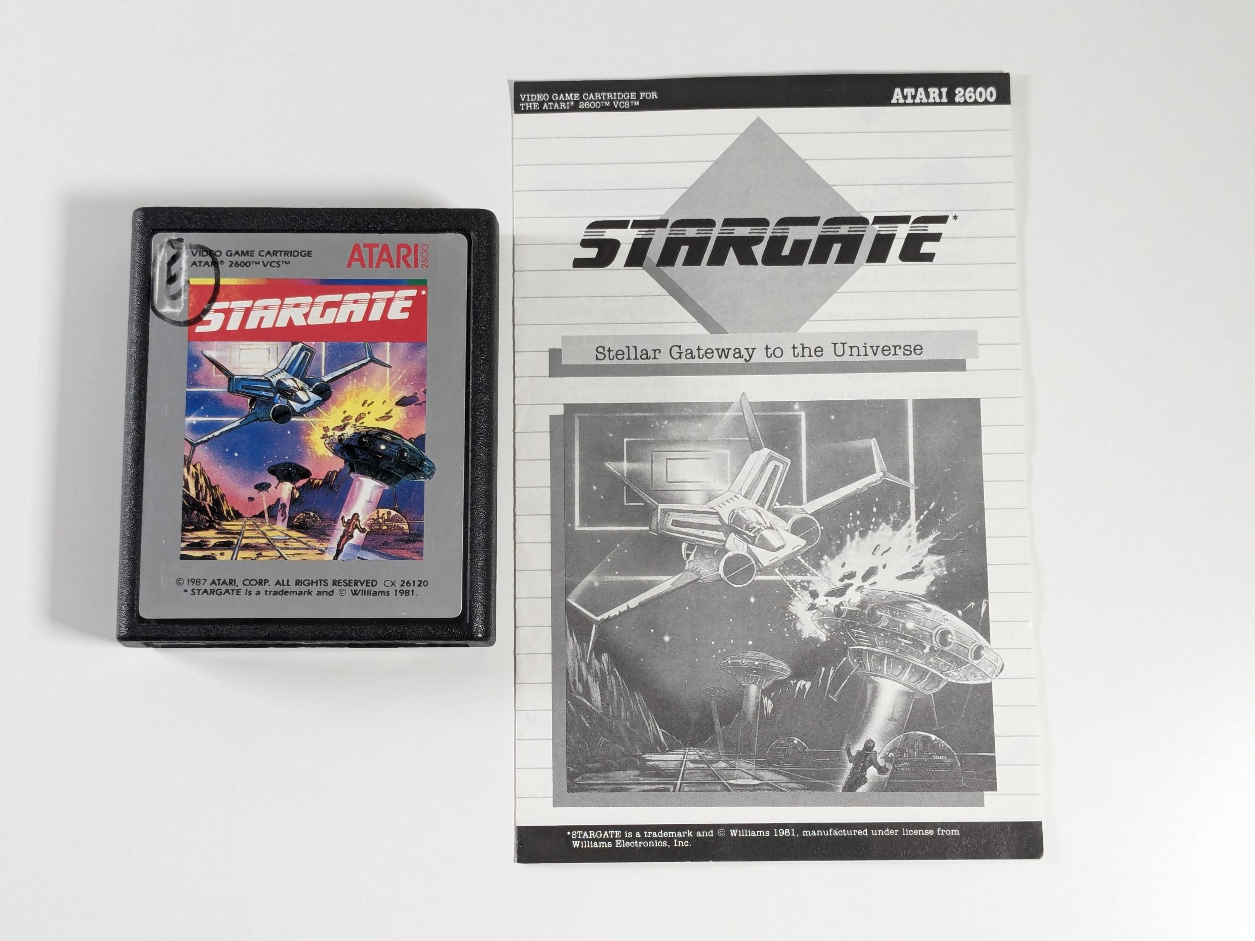 Stargate Atari 2600 Game With Manual/instructions, Tested and Working ...