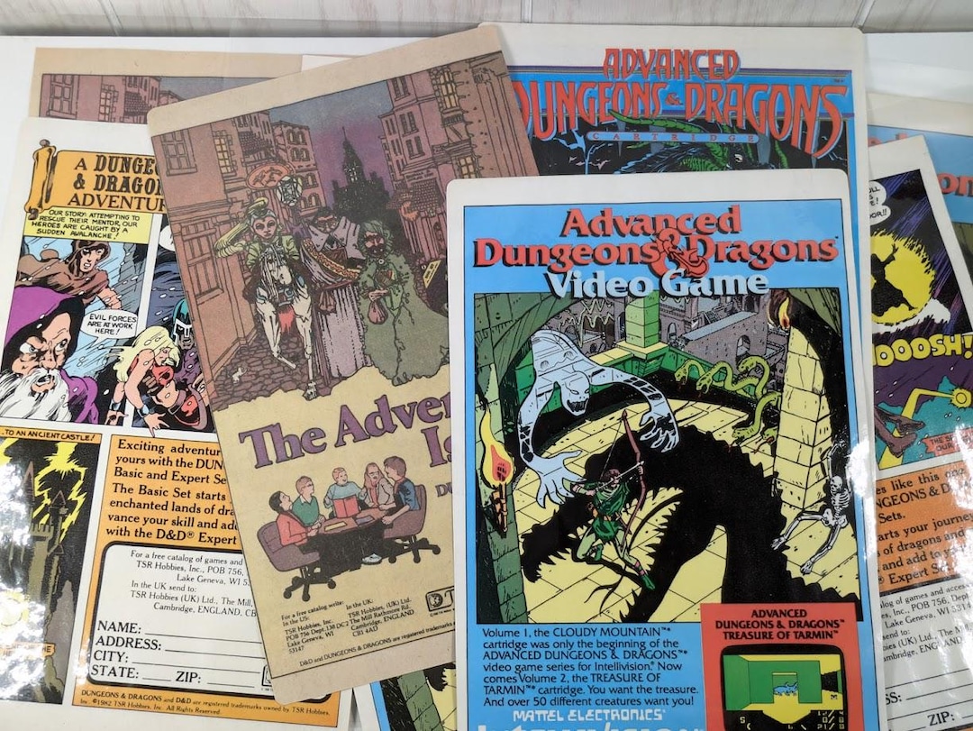 Choose Your Favorite Vintage Dungeons and Dragons Laminated Ads | 1980s ...