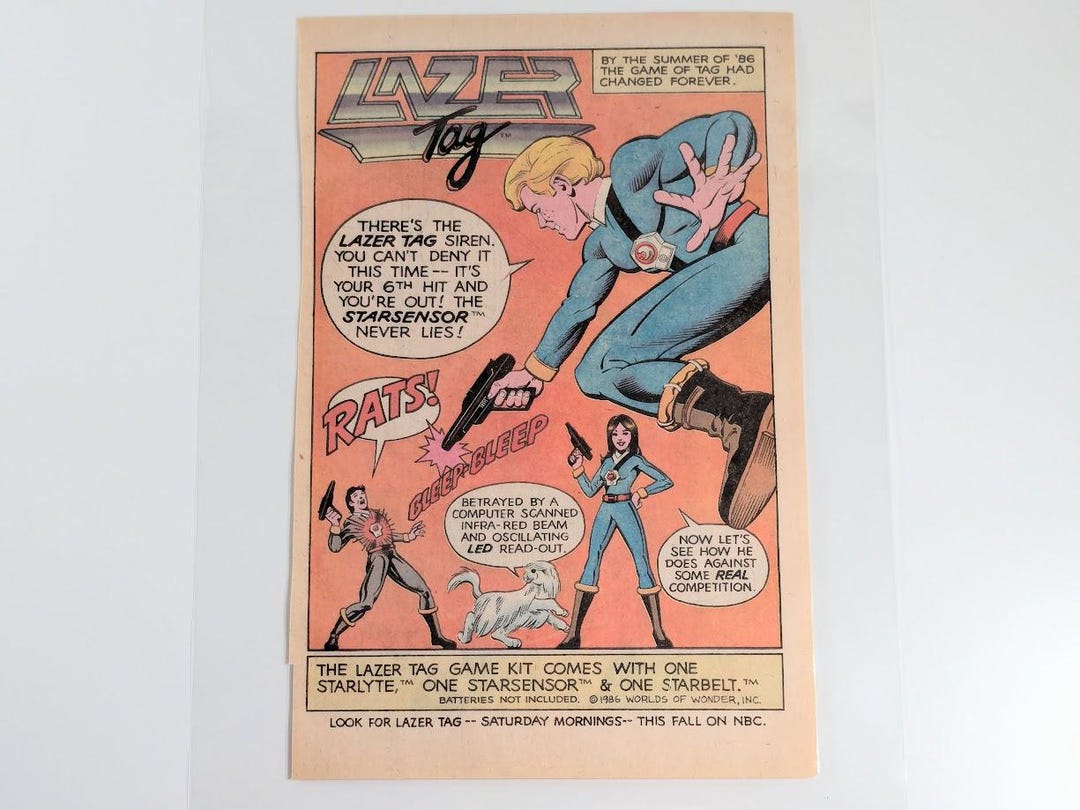 Lazer Tag 1986 Vintage Ad - Retro Comic Book Ad - 80s Lazer Tag ...