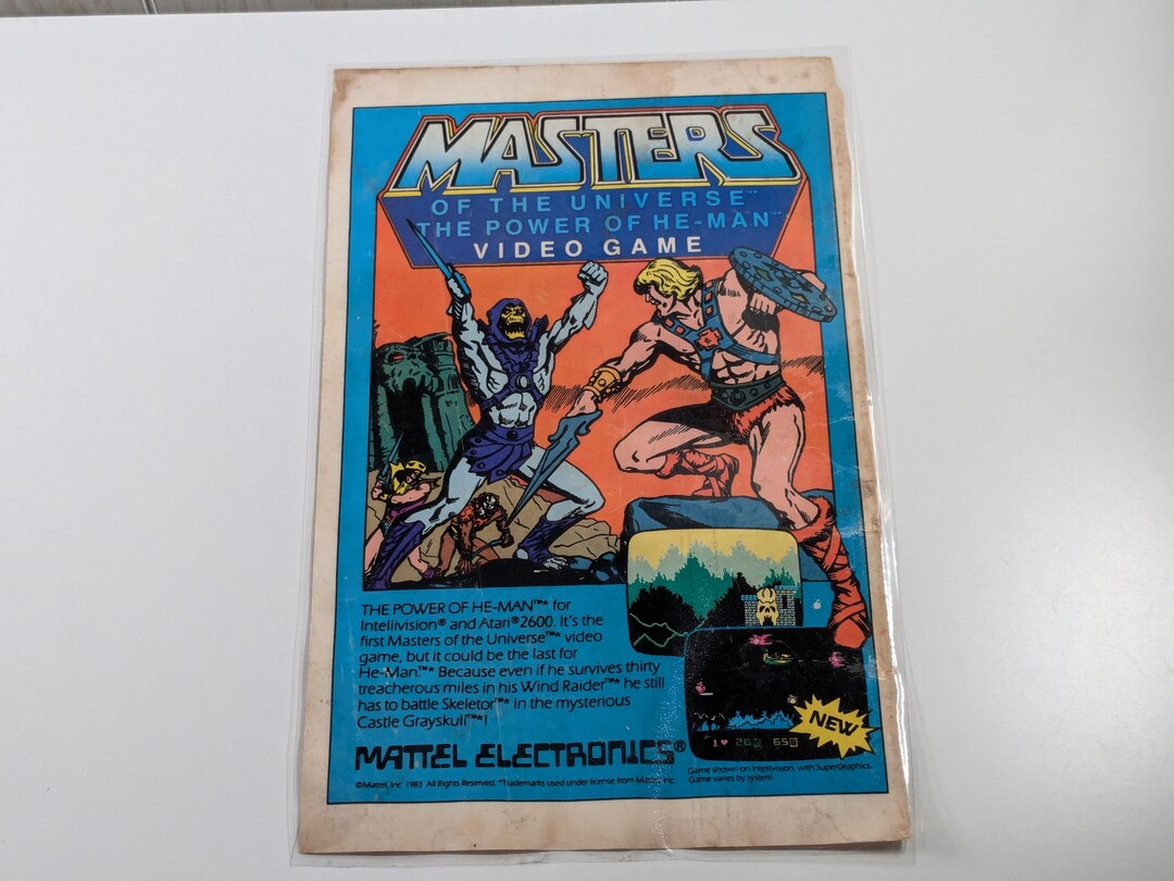 1980s Masters of the Universe the Power of He-man Video Game ...