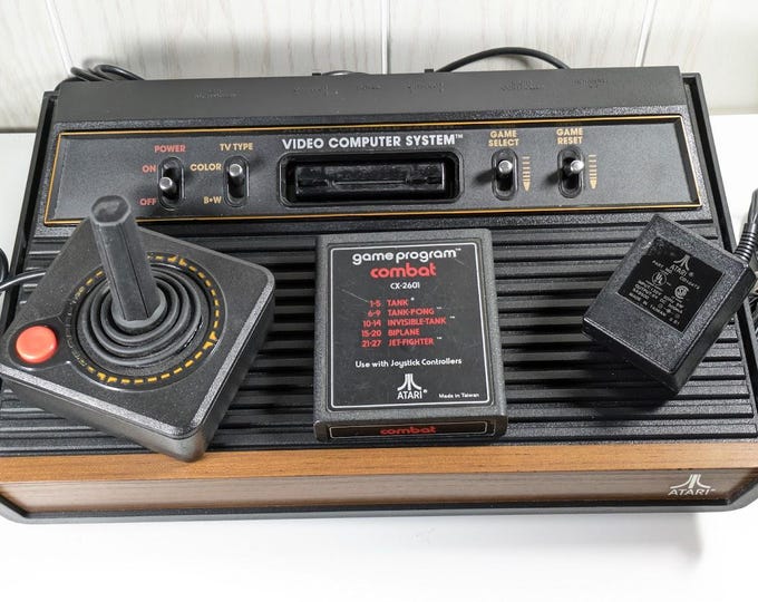 Atari 2600 Console Bundle/pack With Controller, Plug, and Combat Game ...