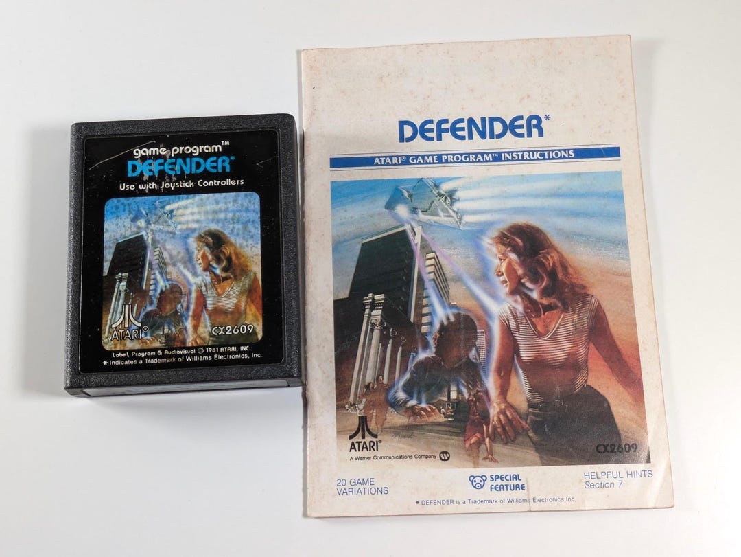 Defender for Atari 2600 With Manual/instructions - Tested and Works ...