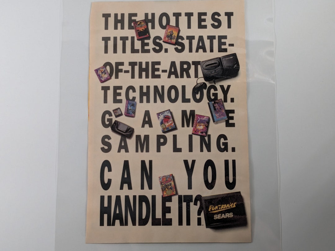 Vintage Funtronics Sears Video Game Ad - Game Sampling, Can You Handle ...